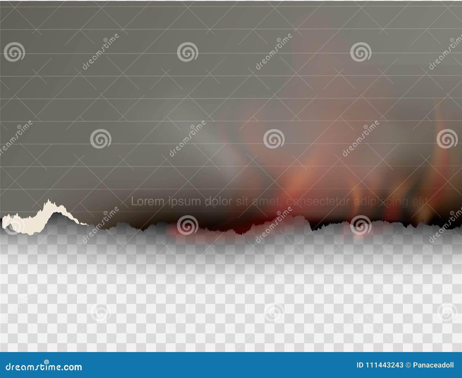 Burning Templates Torn Paper with Fire Stock Illustration ...