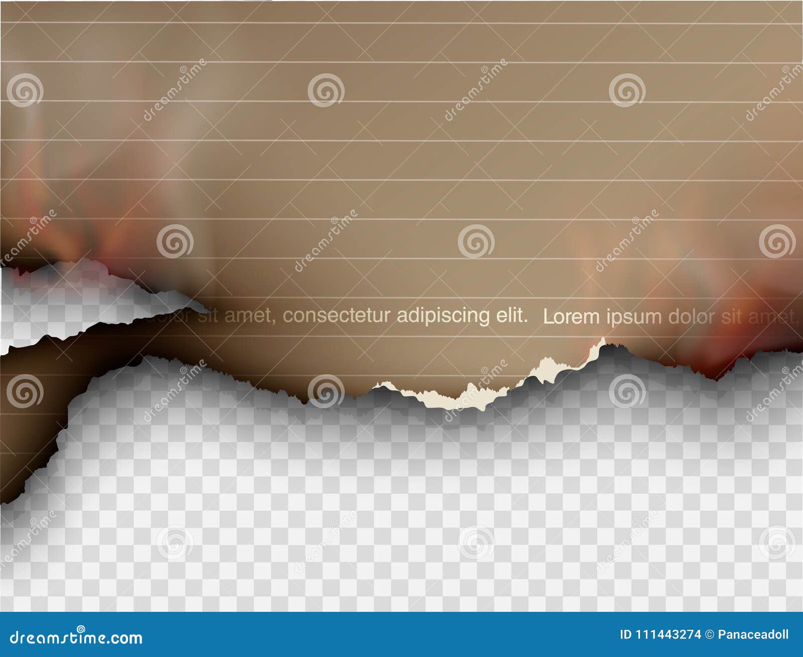 Burning Templates Torn Paper with Fire Stock Illustration ...