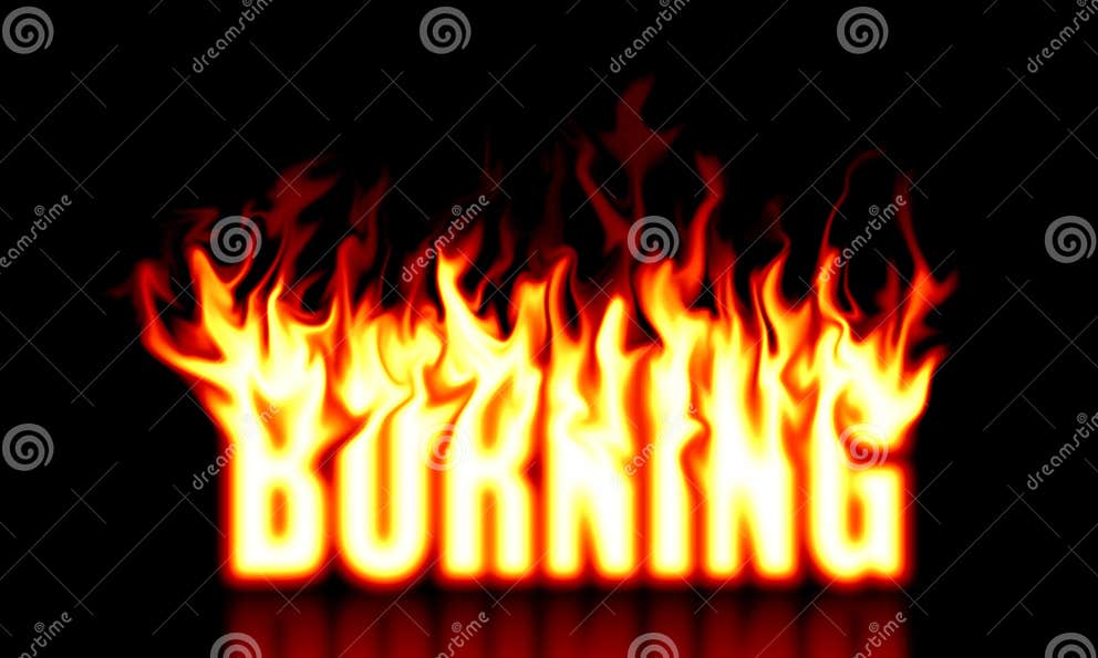 Burning Text stock illustration. Illustration of topic - 14608291