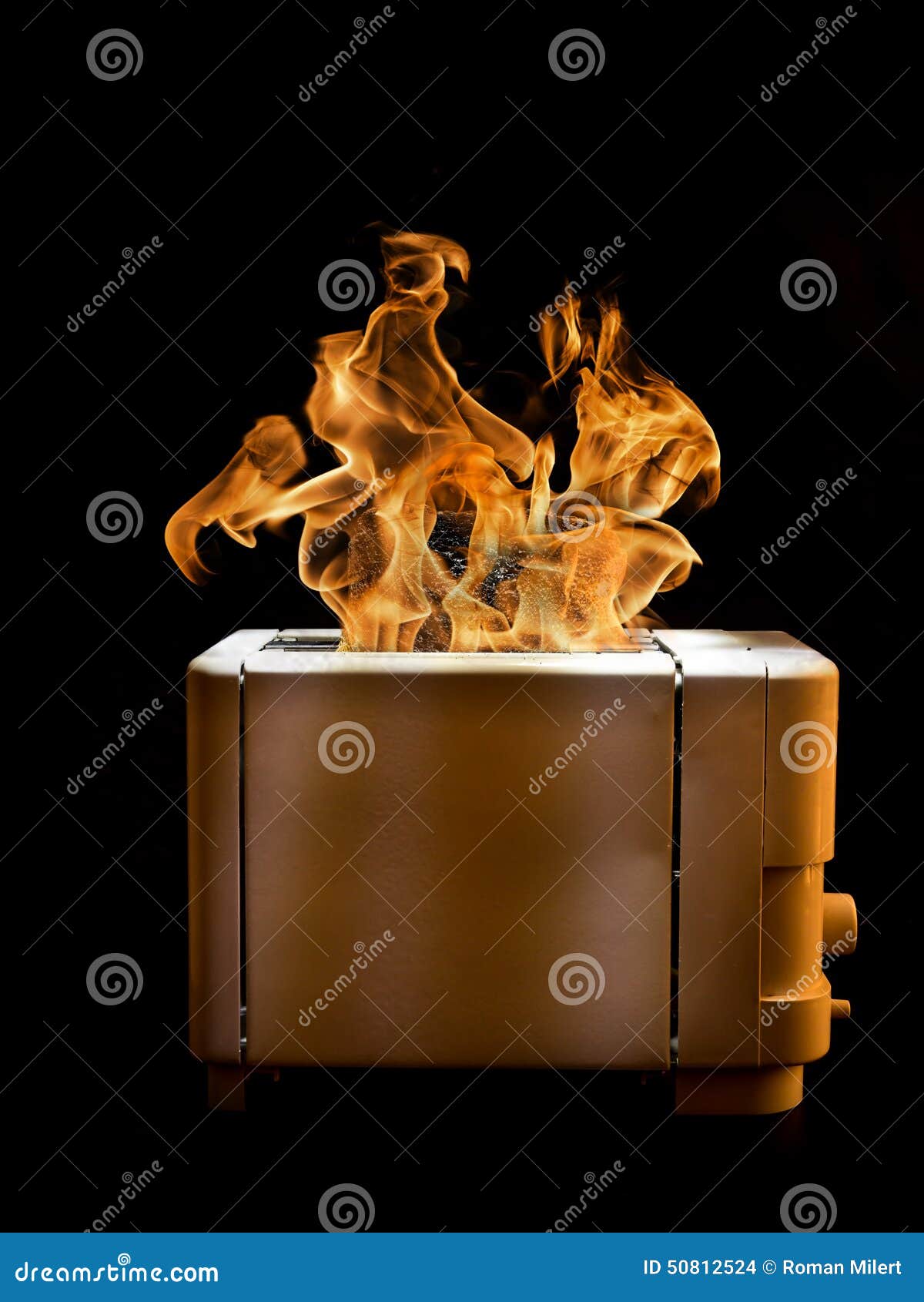 Burning toaster stock photo. Image of burn, food, breakfast - 50812524