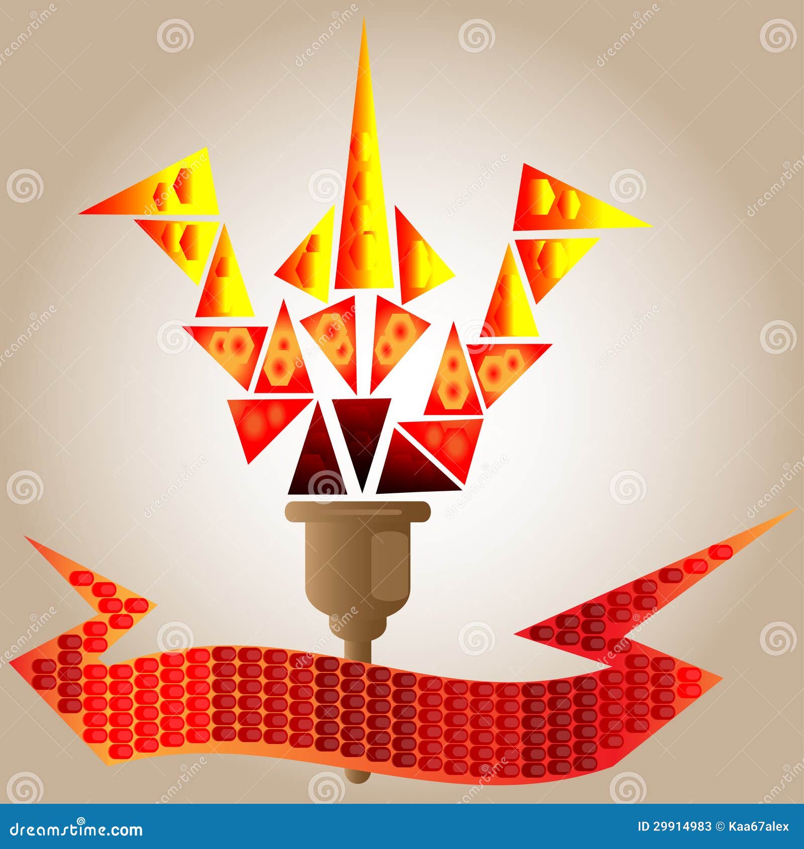 Burning torch stock vector. Illustration of burning, fire - 29914983