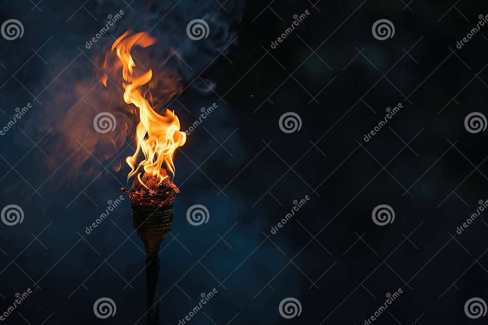 A Burning Torch in Darkness Representing the Light of Innovation and ...