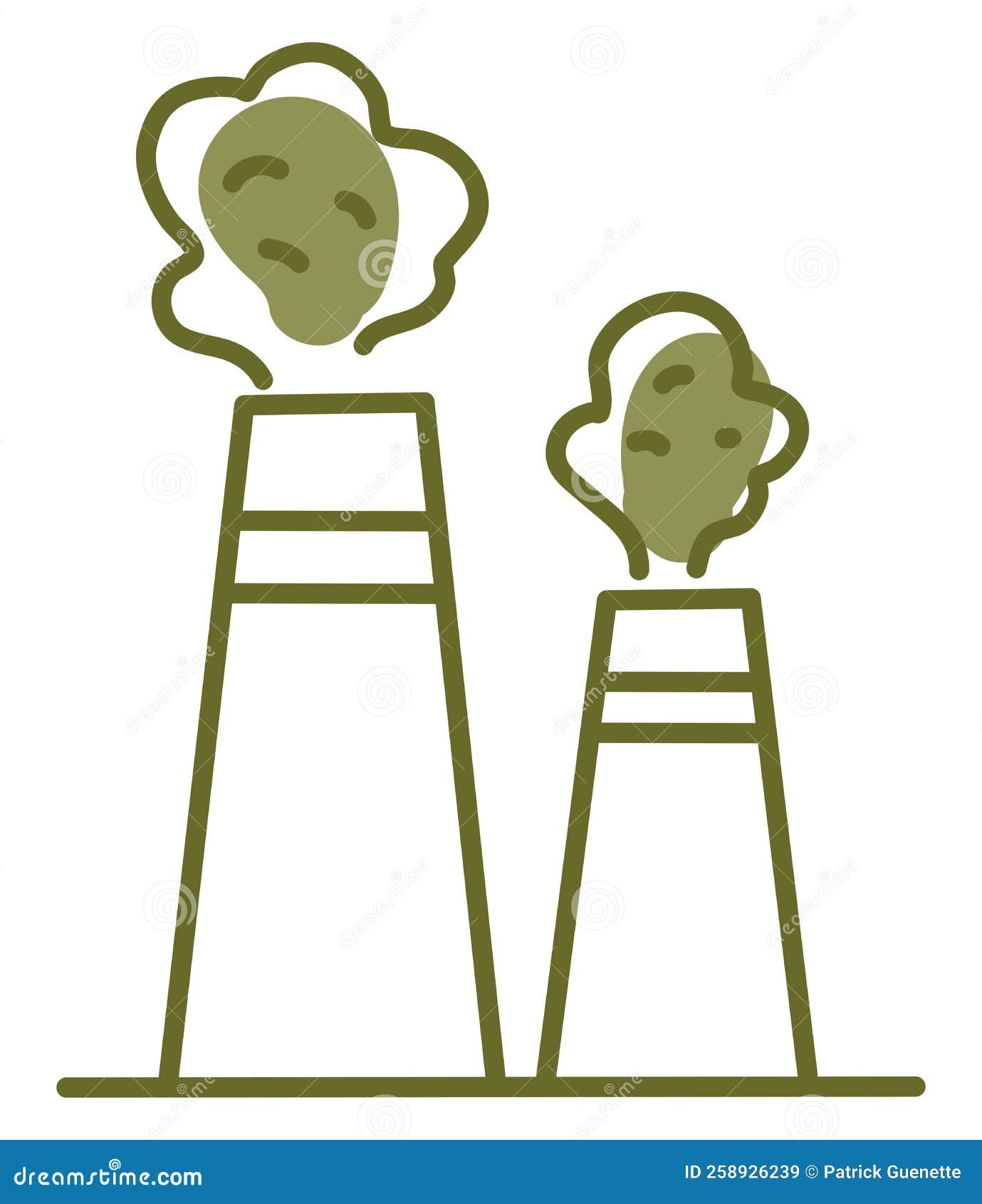 Burning Trash Icon In A Bin On Wheels. Cartoon Vector | CartoonDealer ...