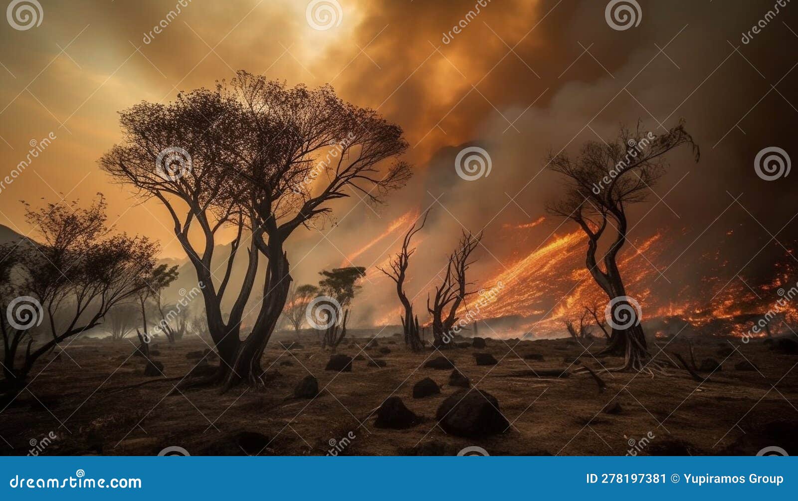 Burning Tree Ignites Inferno, Damaging Environment Generated by AI ...