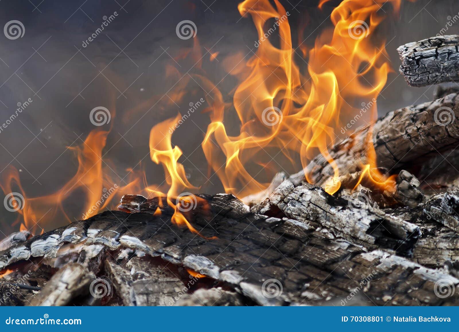 Burning Up White Hot Coals and the Bright Red Flames Stock Image ...