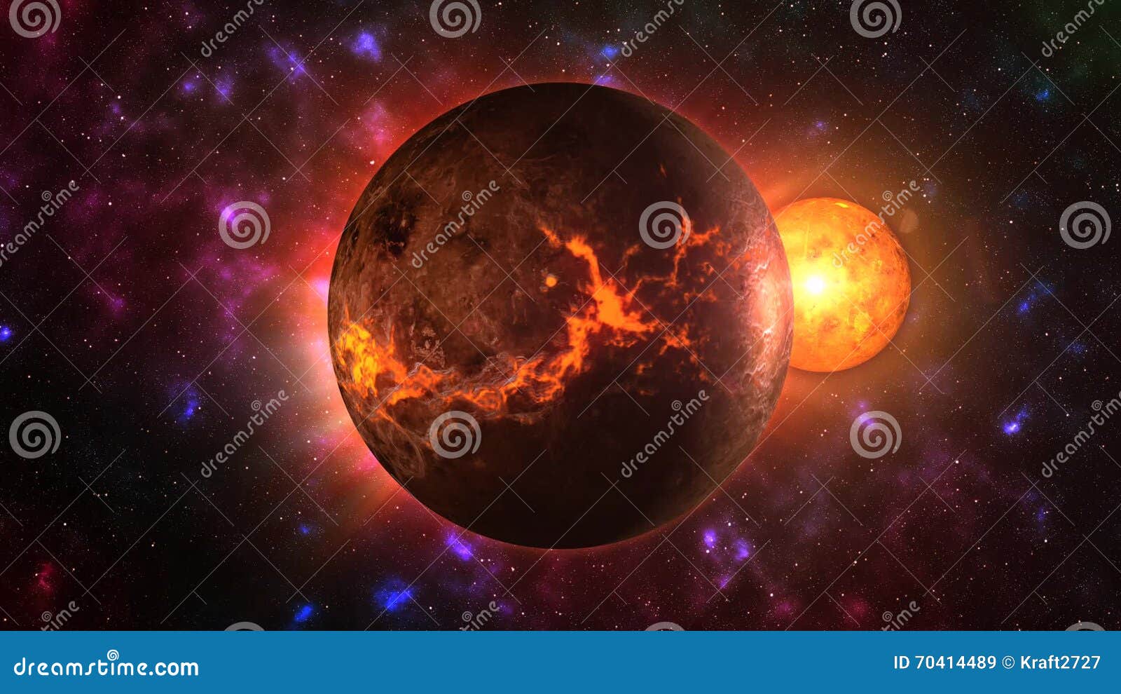 Burning Venus stock video. Video of saturn, digitally - 70414489