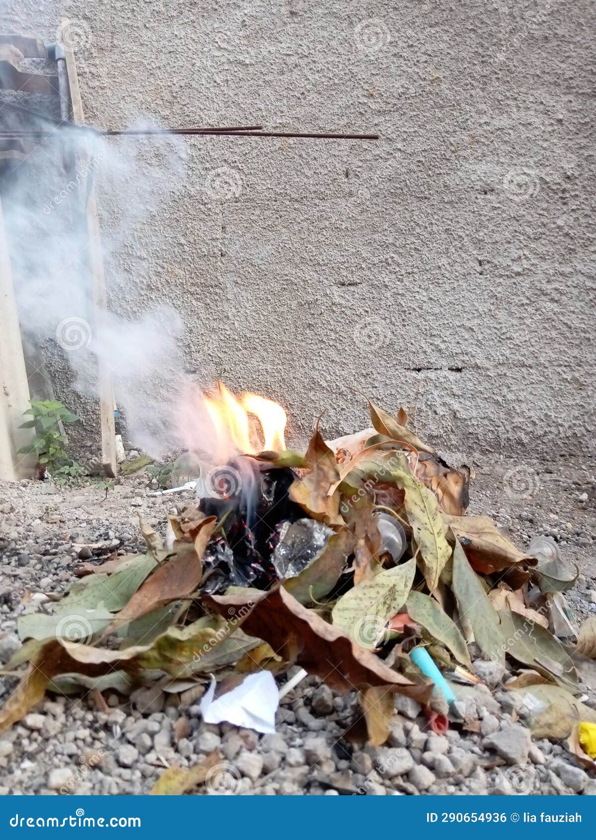 Burning Waste Causes Air Pollution Stock Photography | CartoonDealer ...