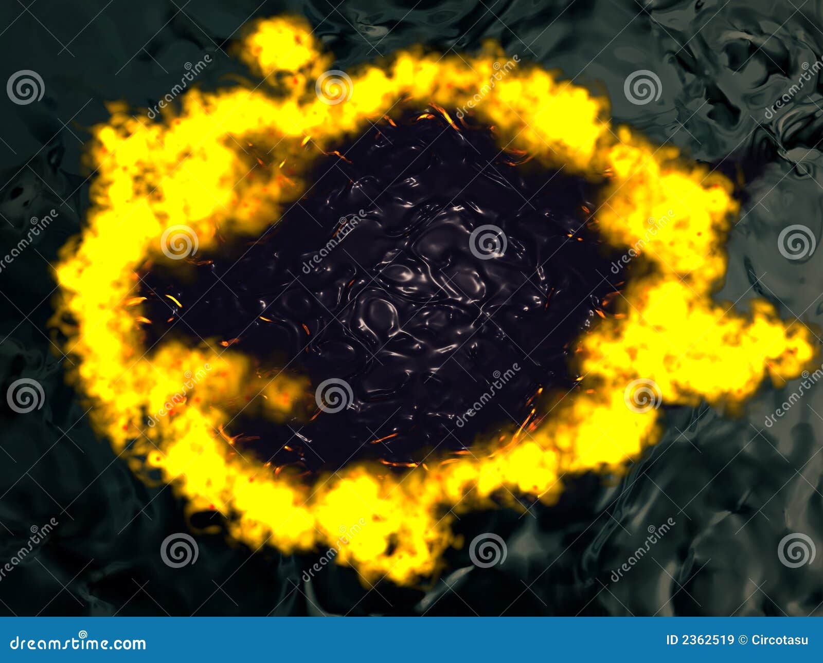 Burning water stock illustration. Illustration of hell - 2362519