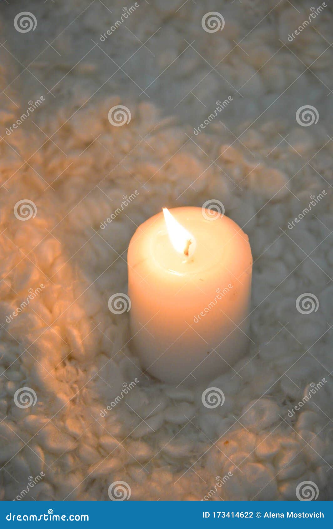 Burning White Candle. Flame of Fire Stock Photo - Image of fire ...