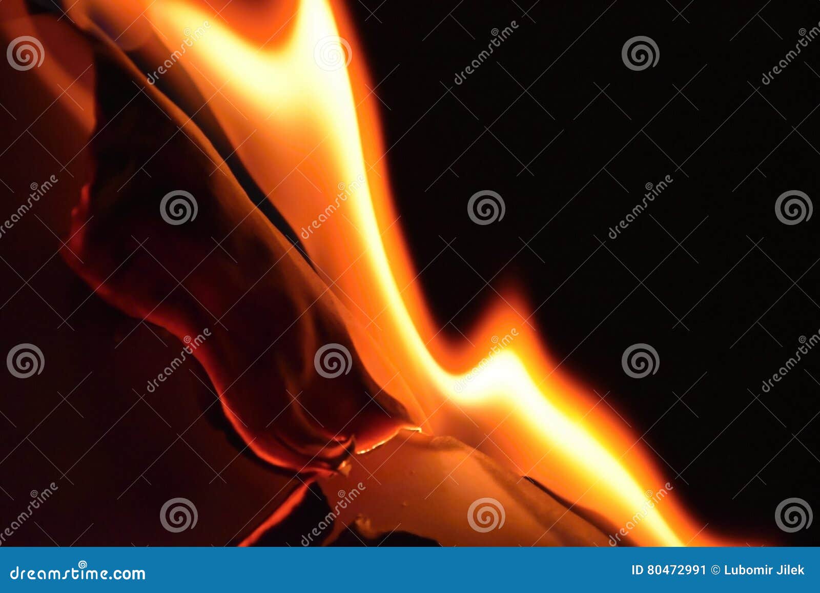 Burning White Paper and Charred the Edges of the Paper. Stock Image ...