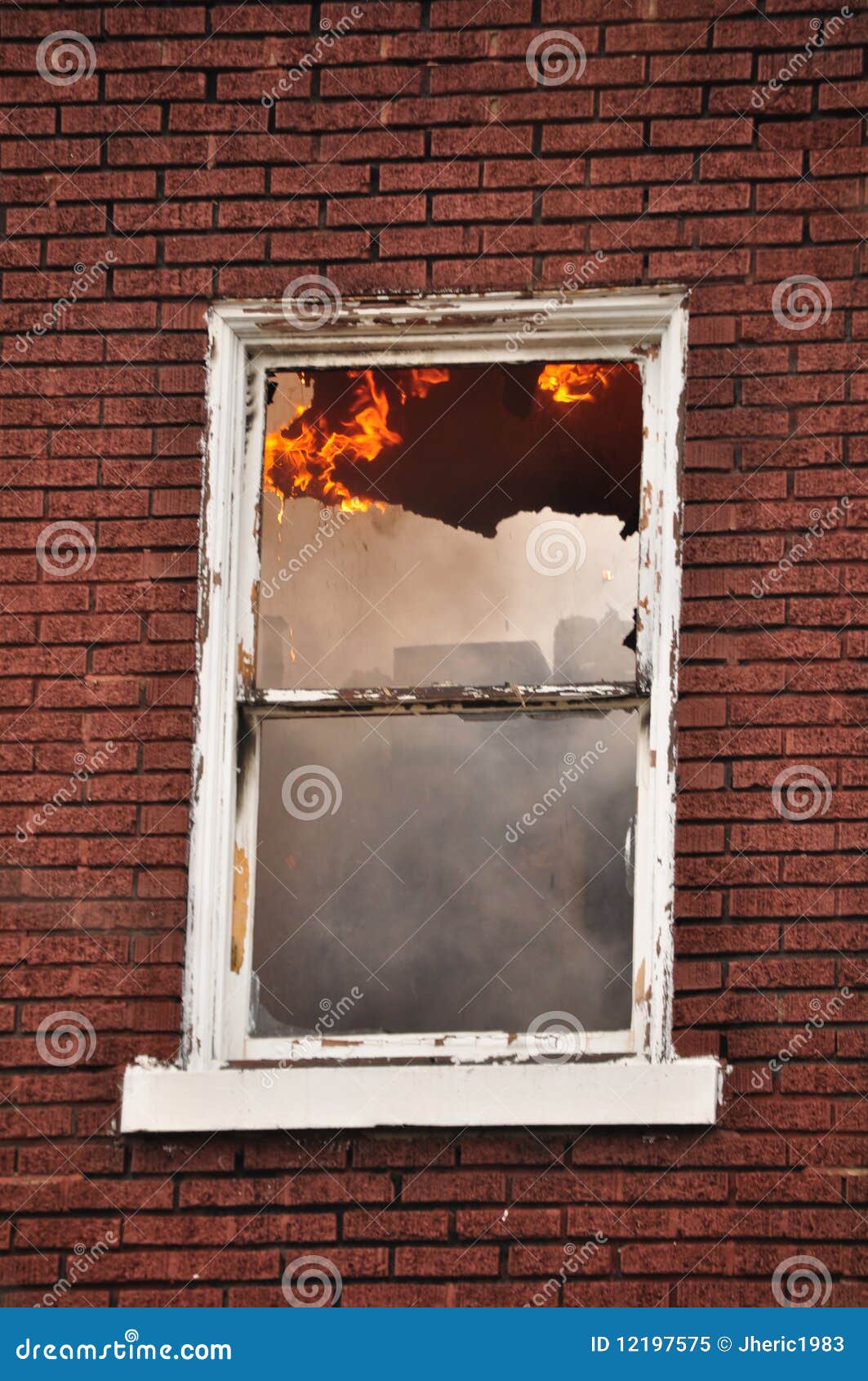 Burning Window stock image. Image of flames, frame, glow - 12197575