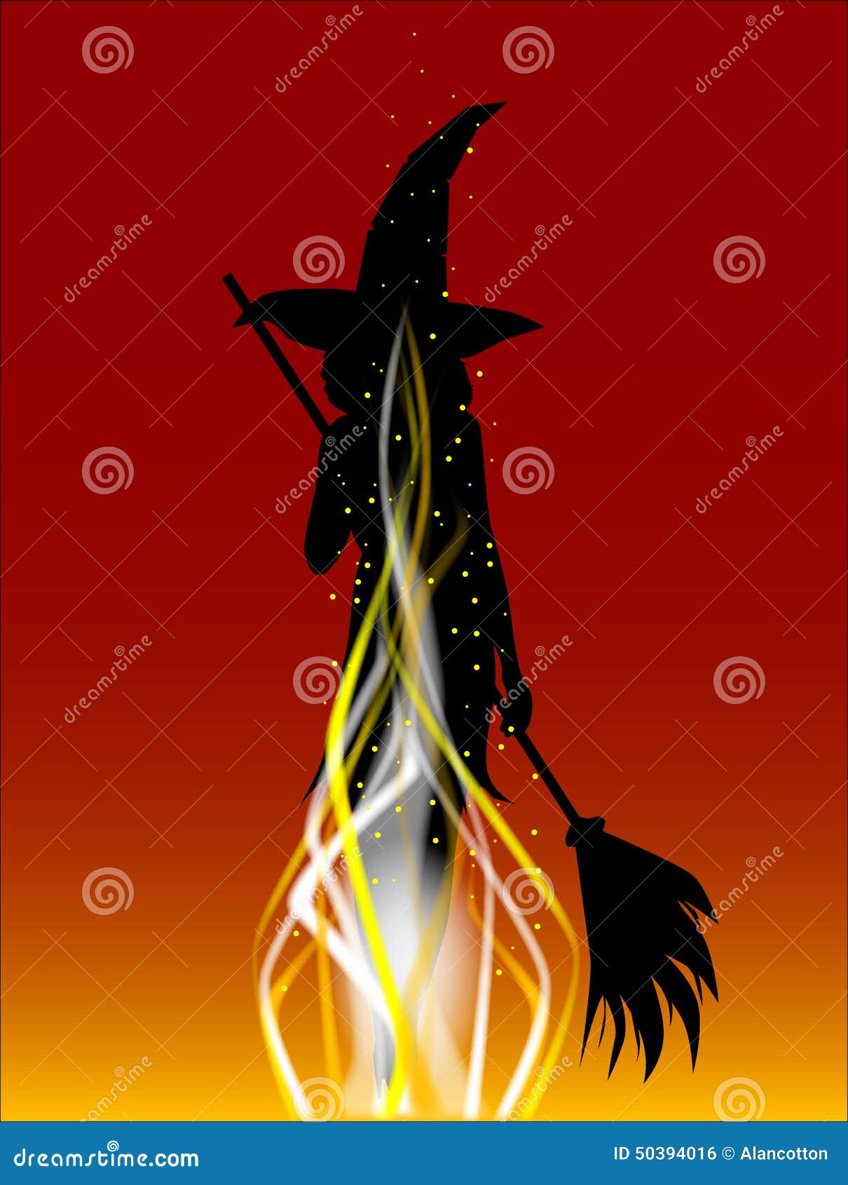 Burning the Witch stock illustration. Illustration of magic - 50394016