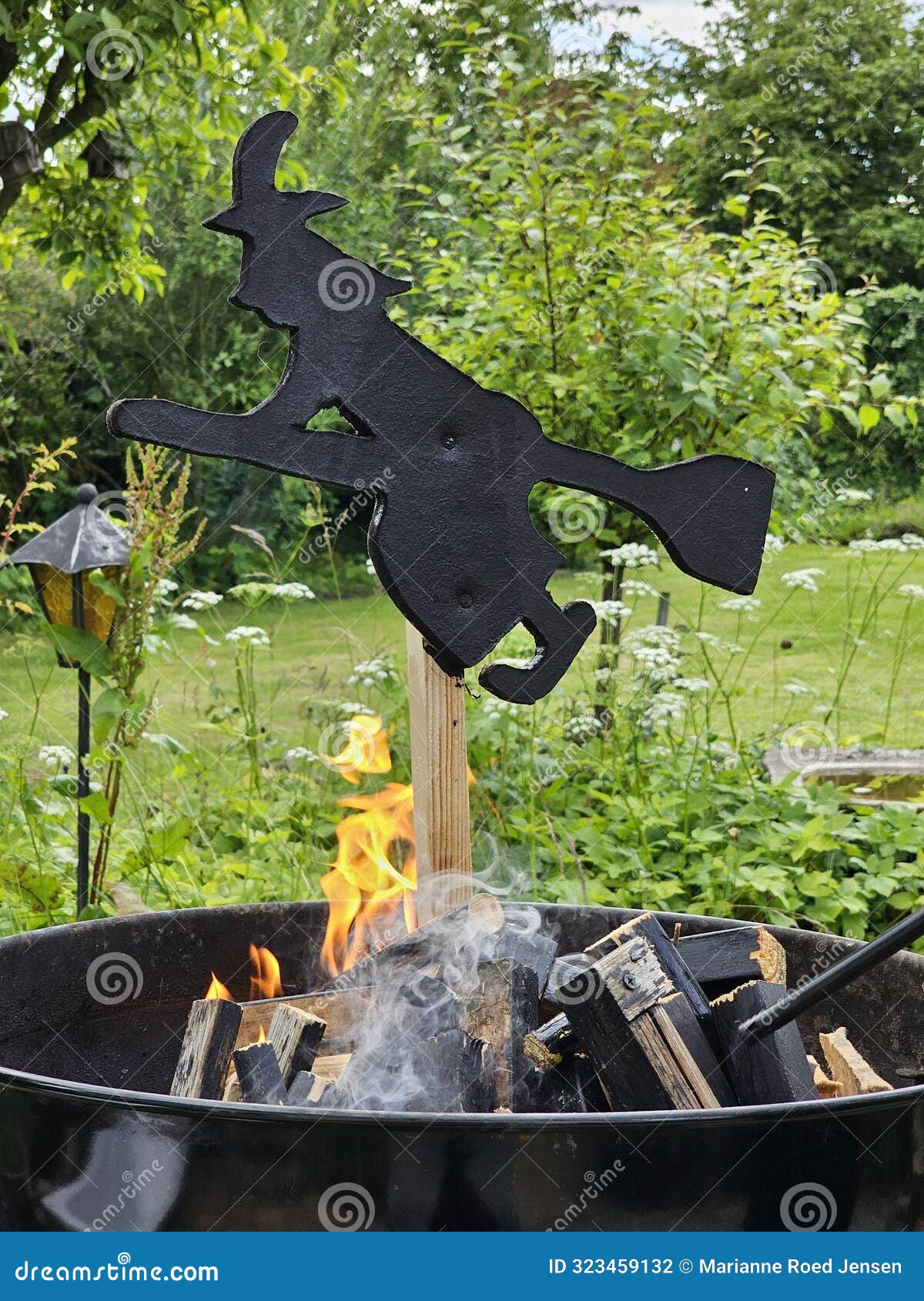 Burning the Witch on Bonfire Stock Photo - Image of bonfire, denmark ...