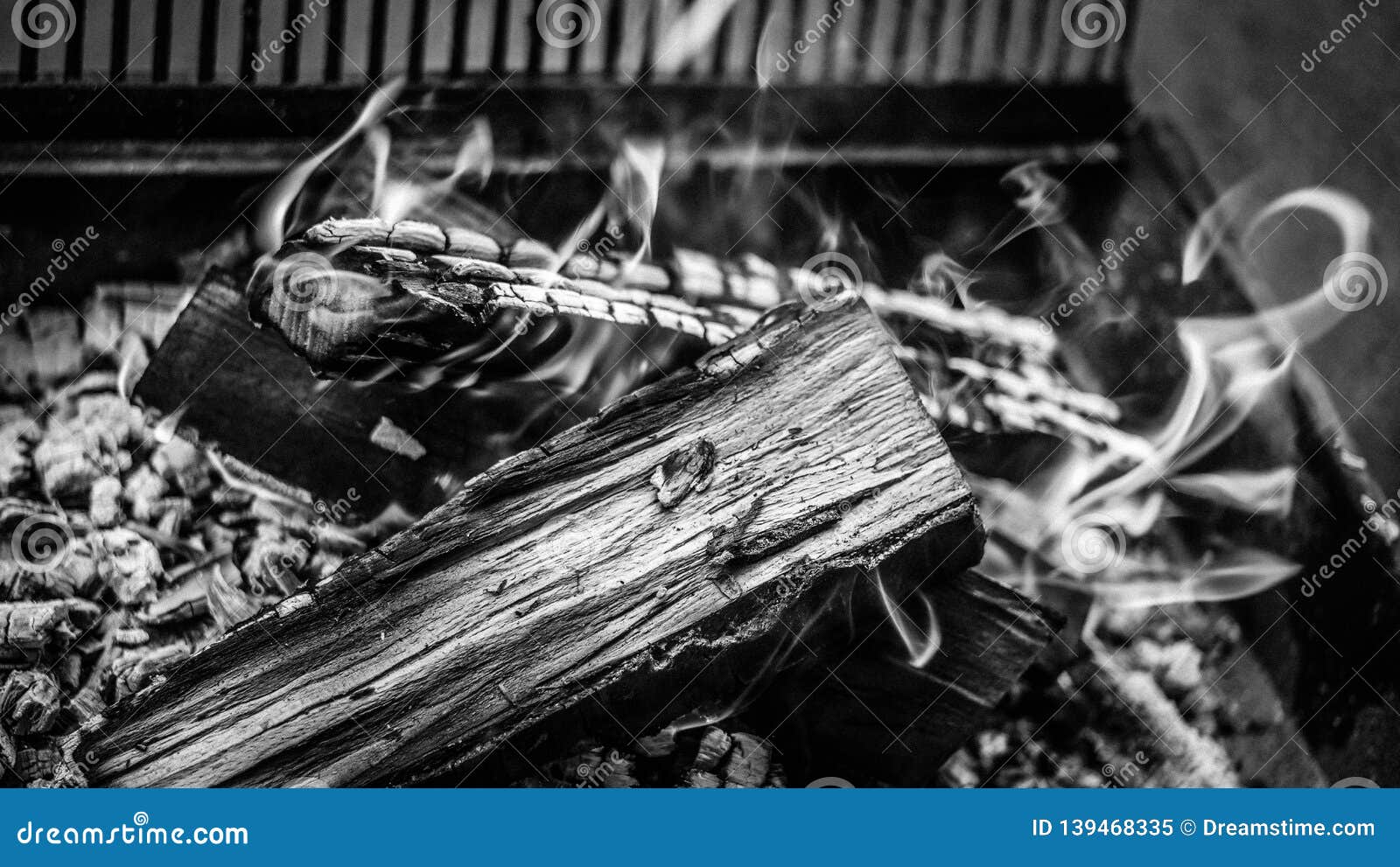 Burning wood stock image. Image of blackandwhite, white - 139468335