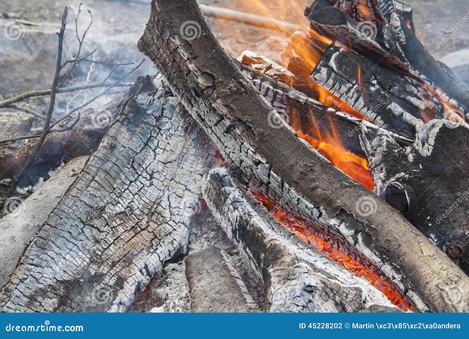 Burning Wood, Burning Camp Fire Stock Photo - Image of abstract ...