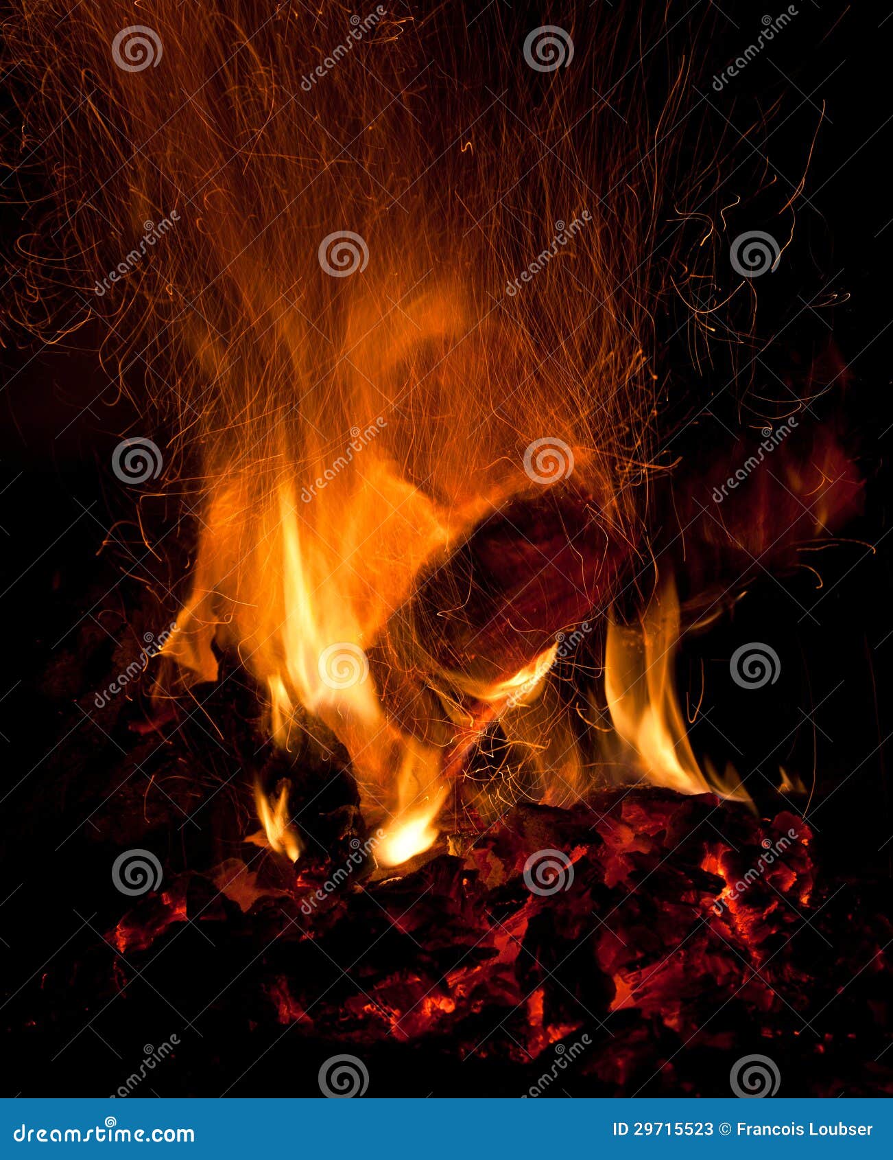 Wood fire stock image. Image of sand, heat, stoking, smoke - 29715523