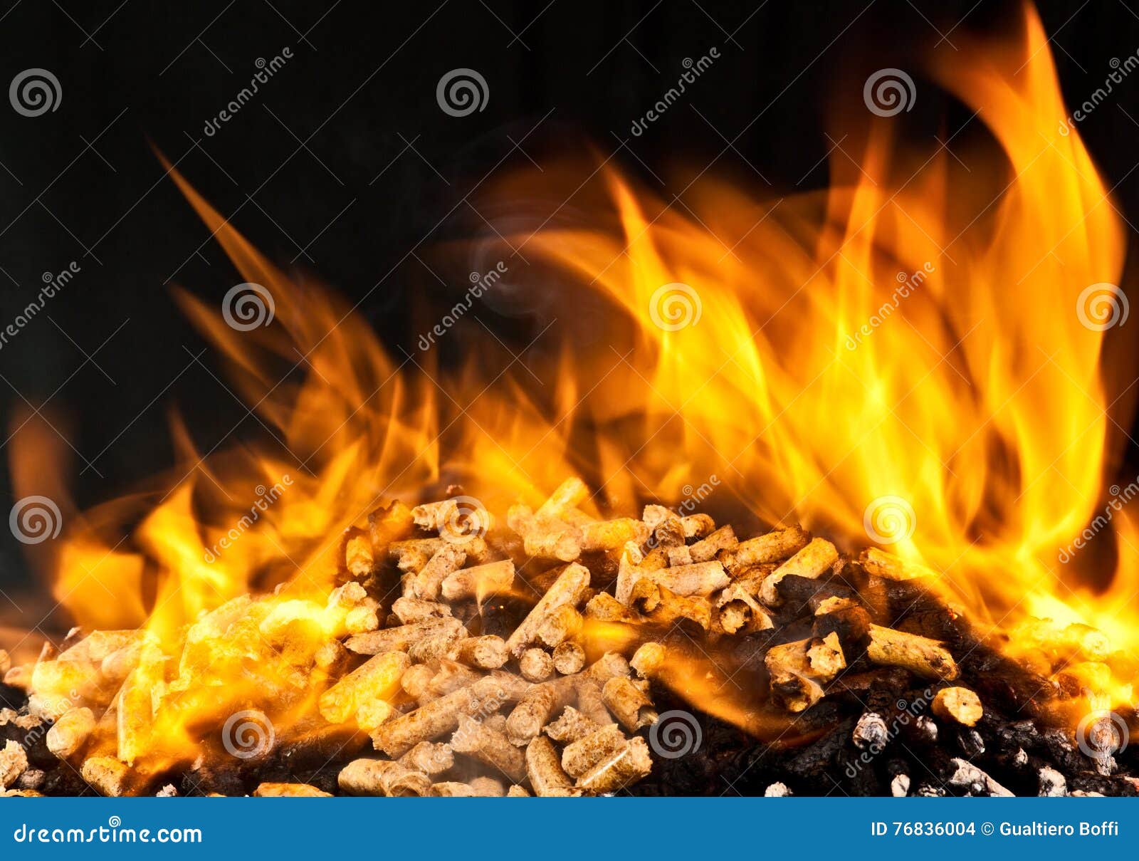 Burning wood pellet stock photo. Image of timber, ecology - 76836004