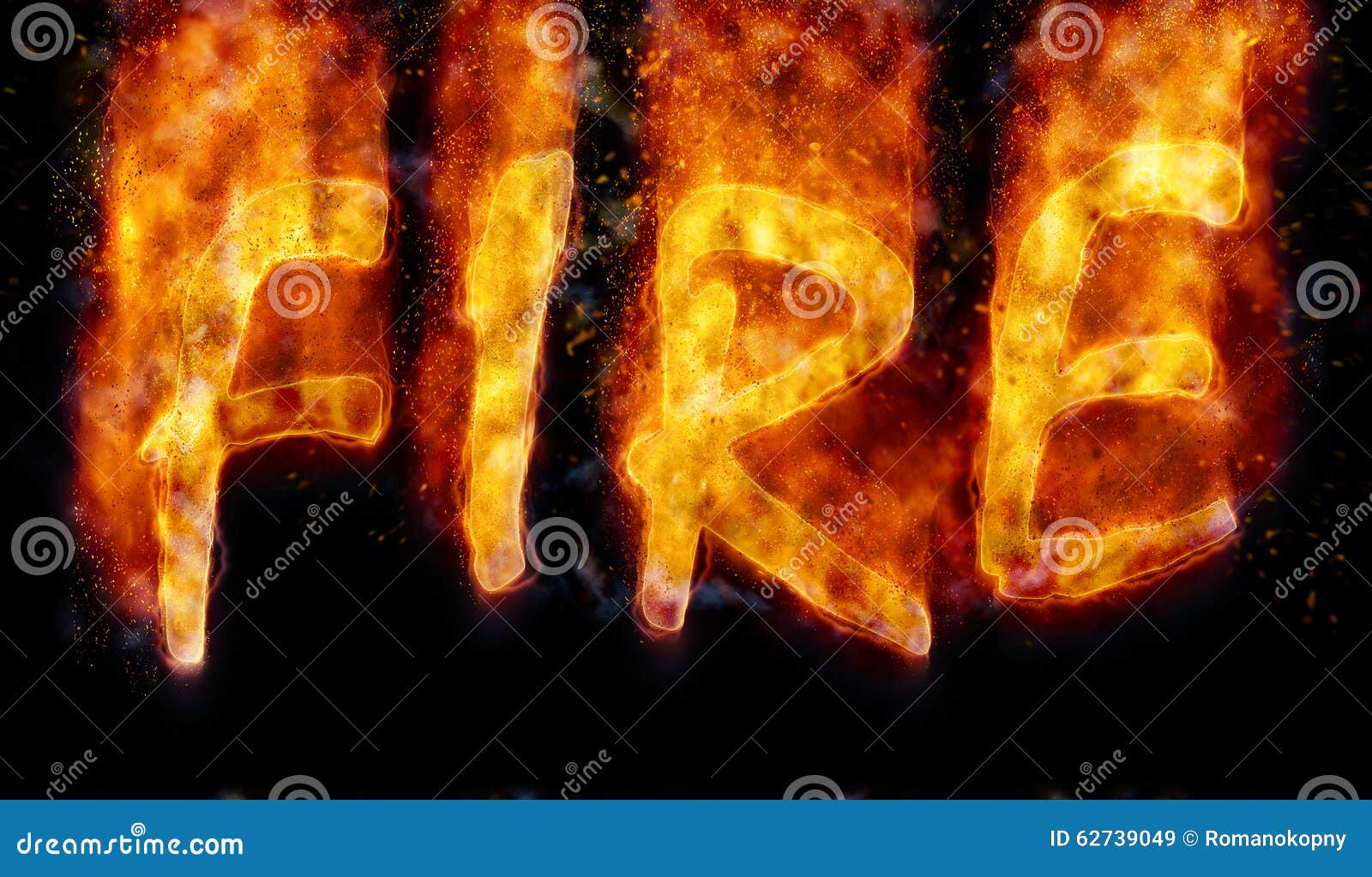 Burning word fire stock illustration. Illustration of abstract - 62739049