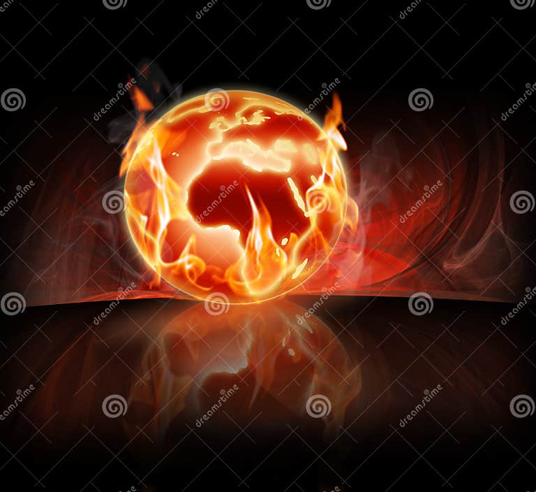 Burning world stock illustration. Illustration of natural - 11482393