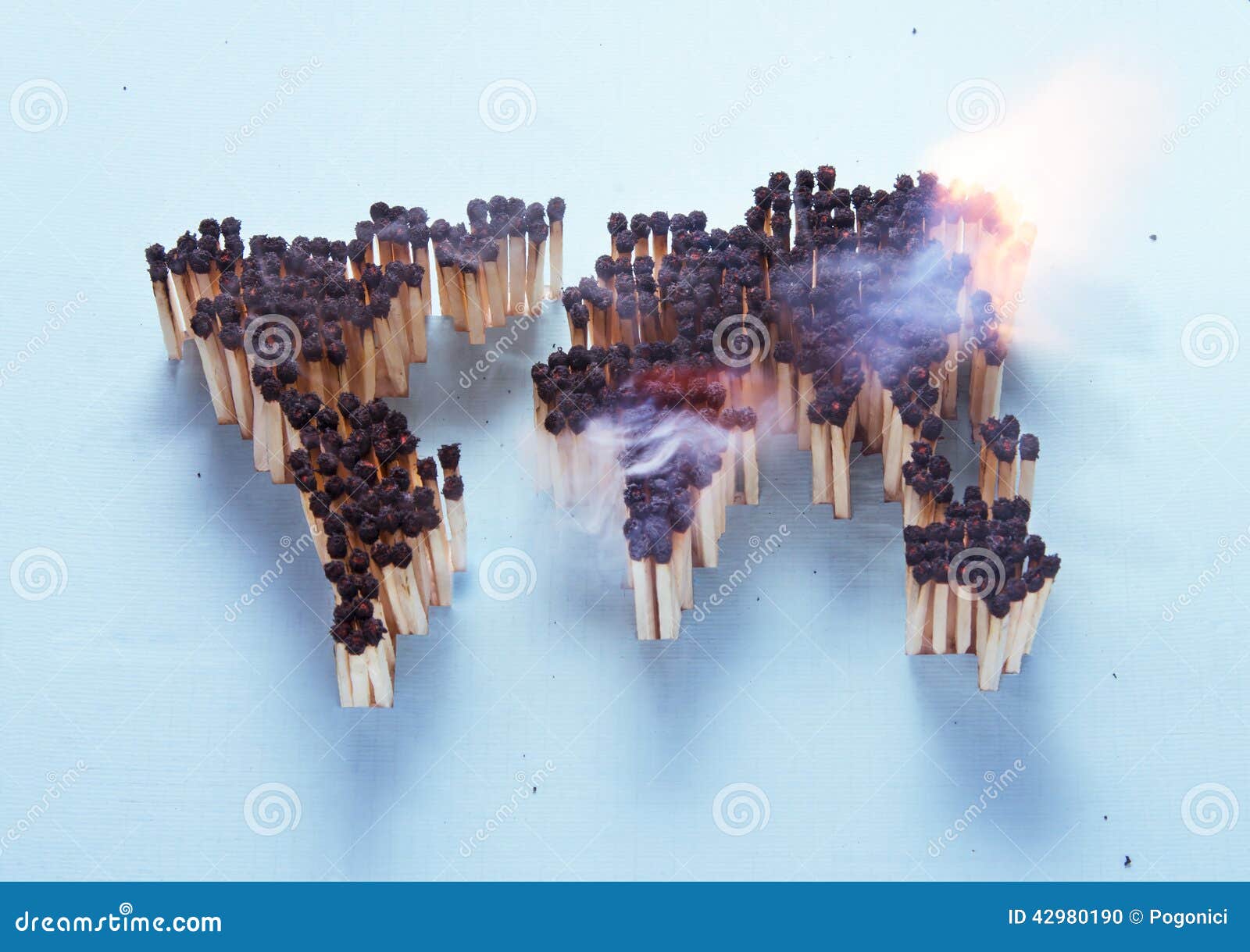 Burning world stock photo. Image of imagination, climate - 42980190