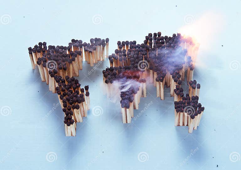 Burning world stock photo. Image of imagination, climate - 42980190
