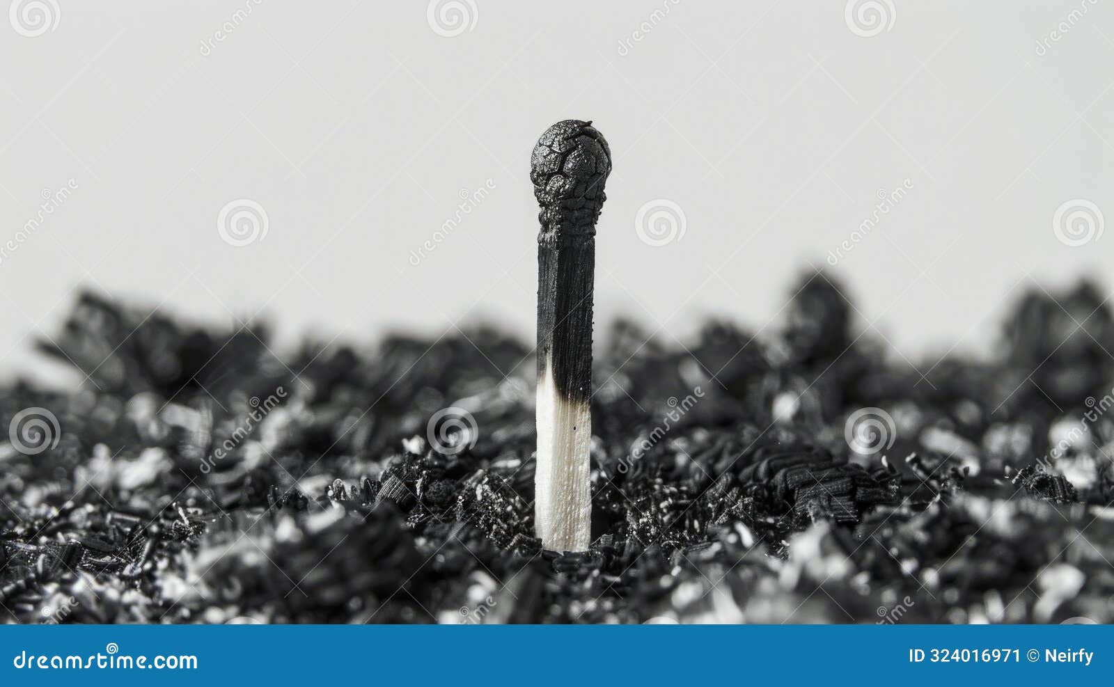 Burnout Concept Matchstick Completely Burned Out, Stock Illustration ...