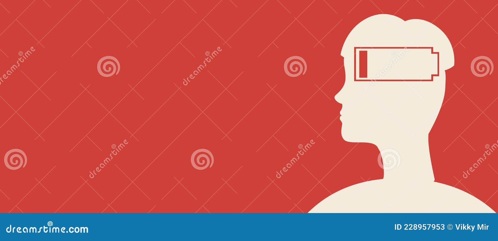 Burnout, Copy Space Template, Silhouette Vector Stock Illustration with ...