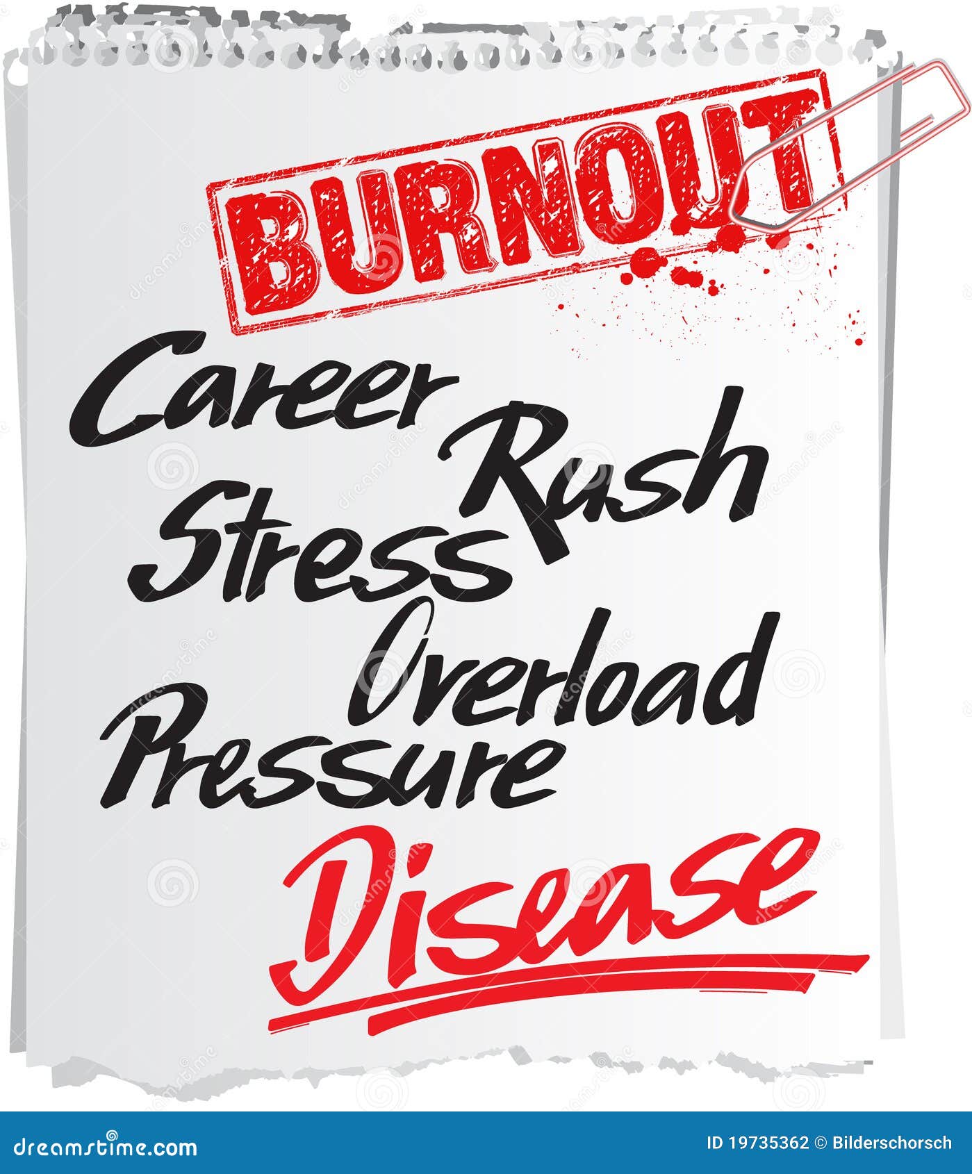 Burnout Warning Sign Vector Illustration | CartoonDealer.com #32674880