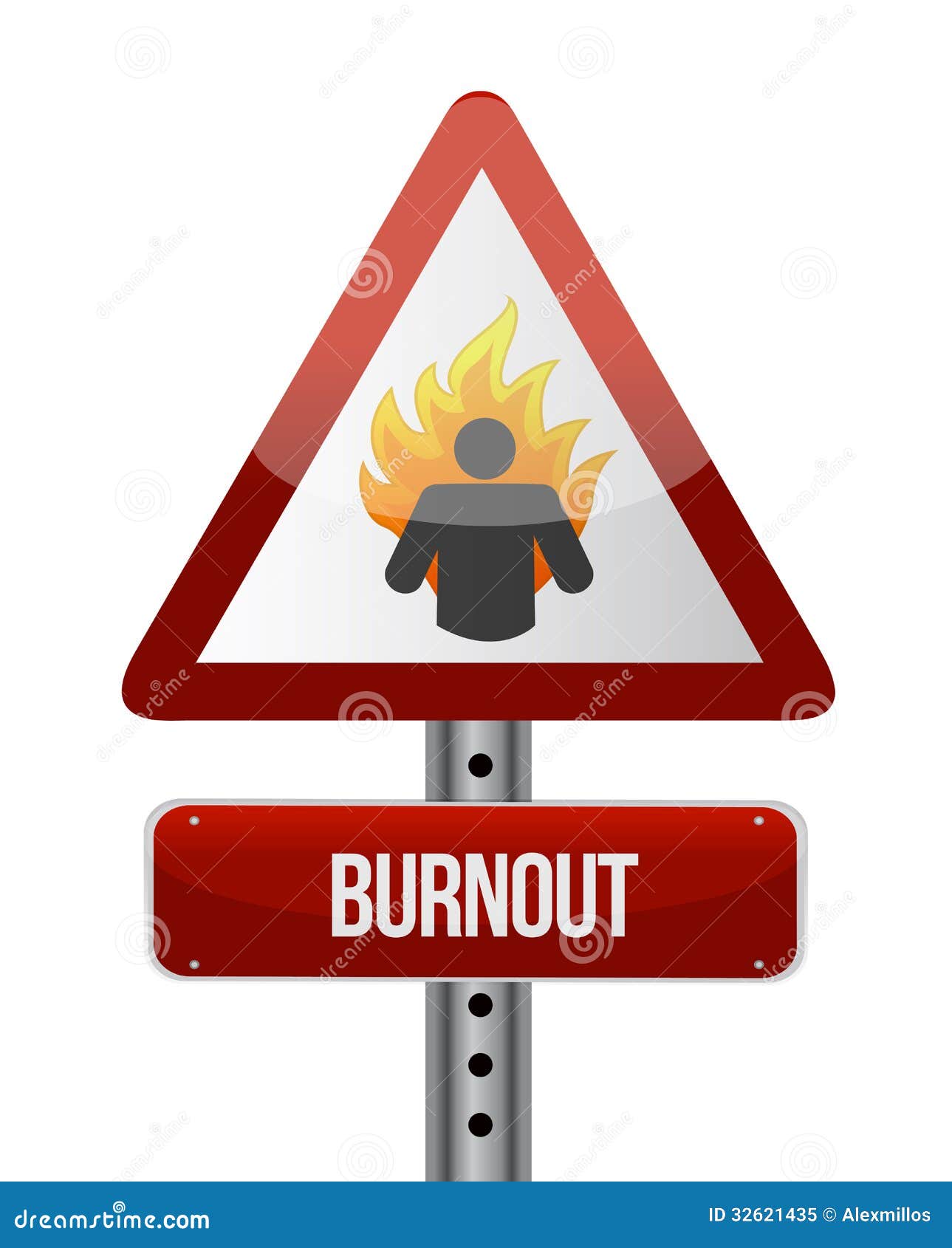 Burnout Warning Sign Vector Illustration | CartoonDealer.com #32674880