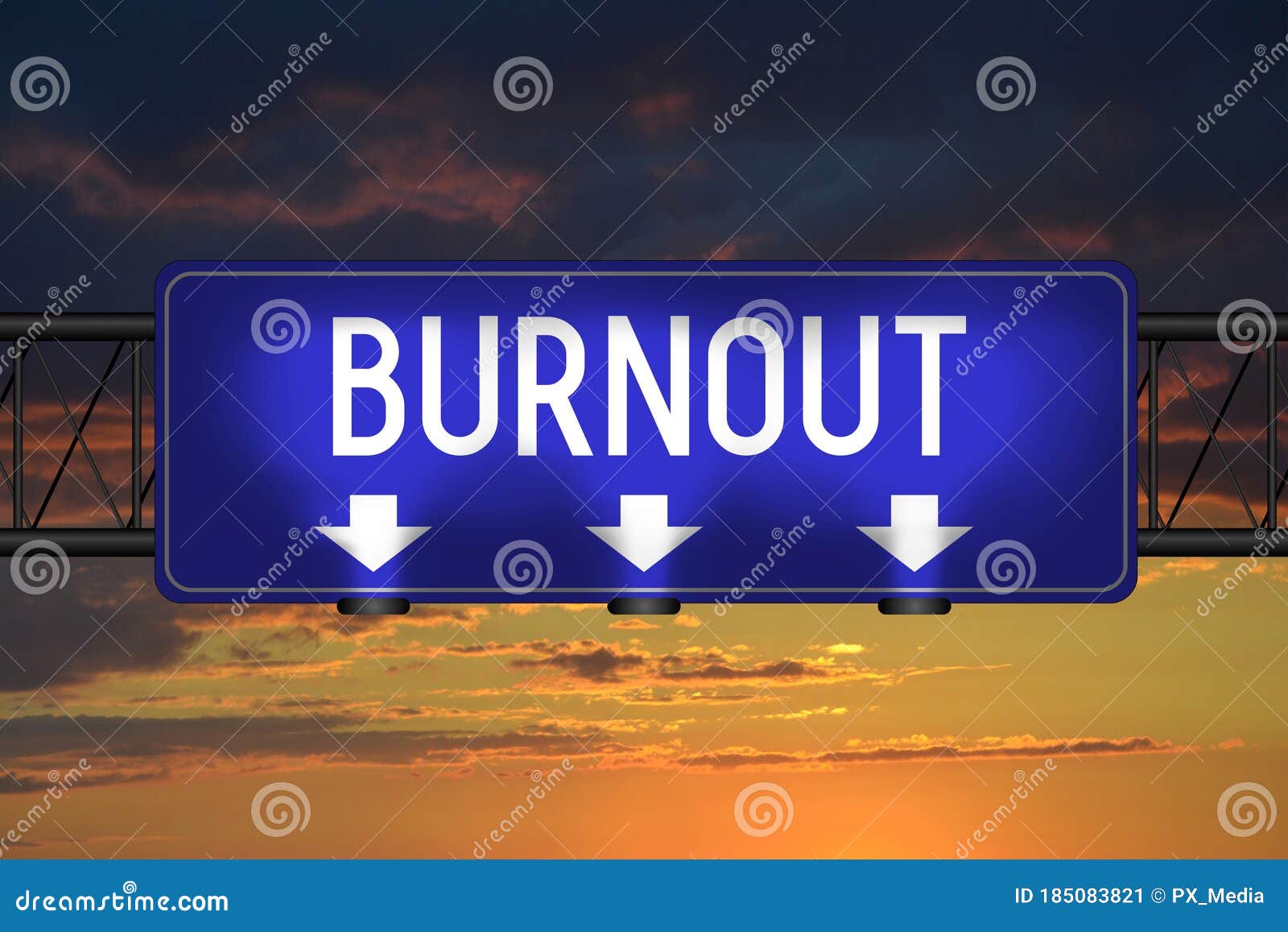 Burnout - Highway Board, Sky Stock Image - Image of text, clouds: 185083821