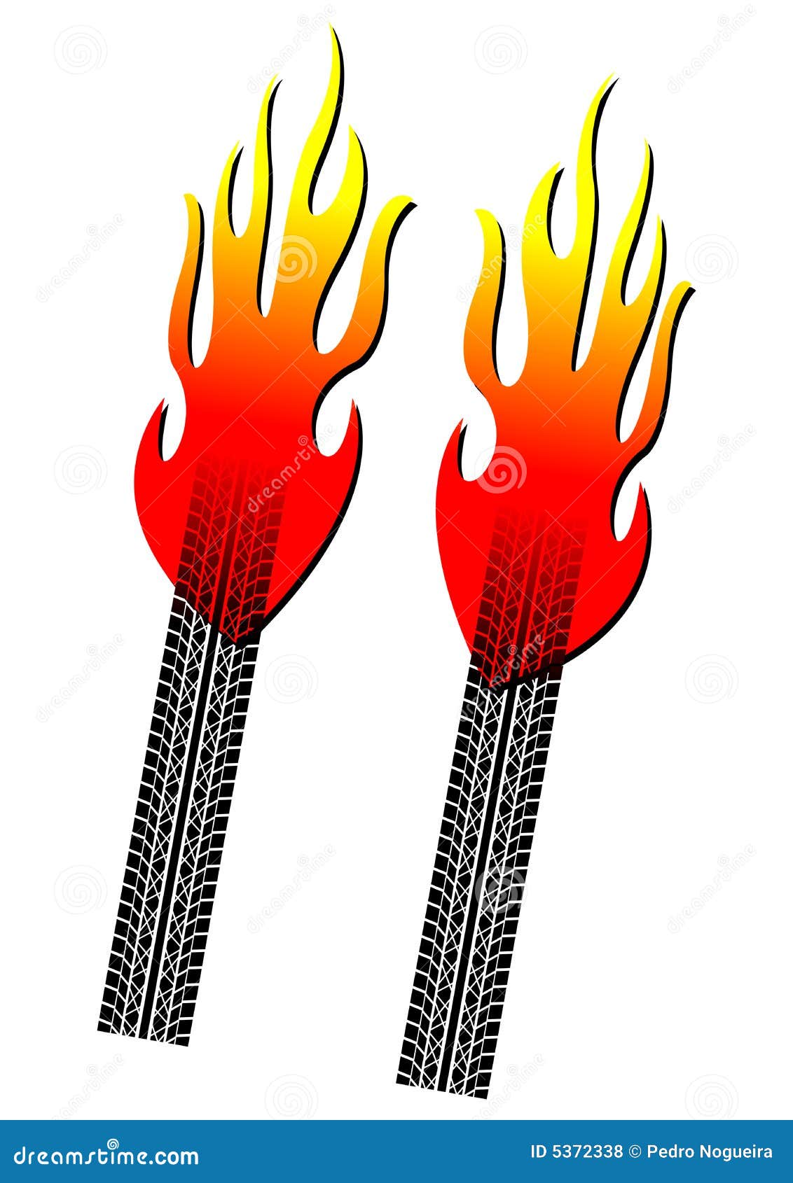 Burnout tyre track stock vector. Illustration of vector - 5372338
