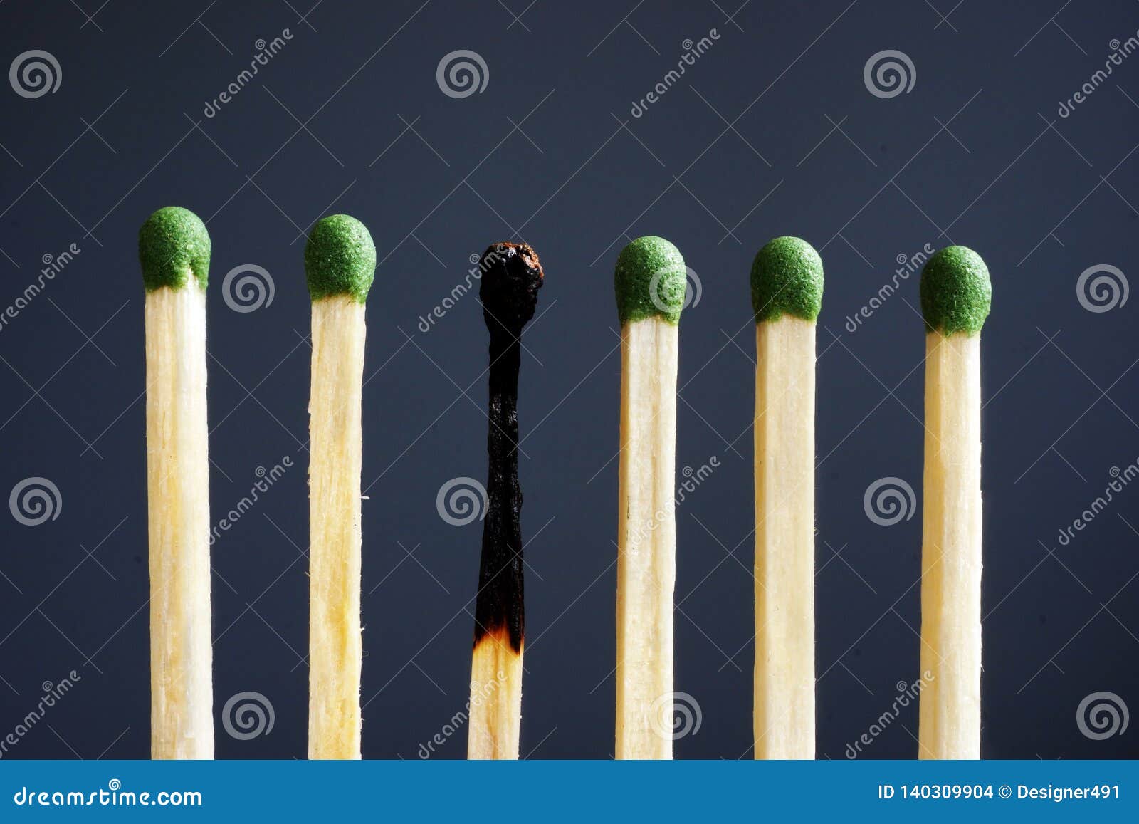 Line Of Matches Without Distance Where They Are Lit One By One ...
