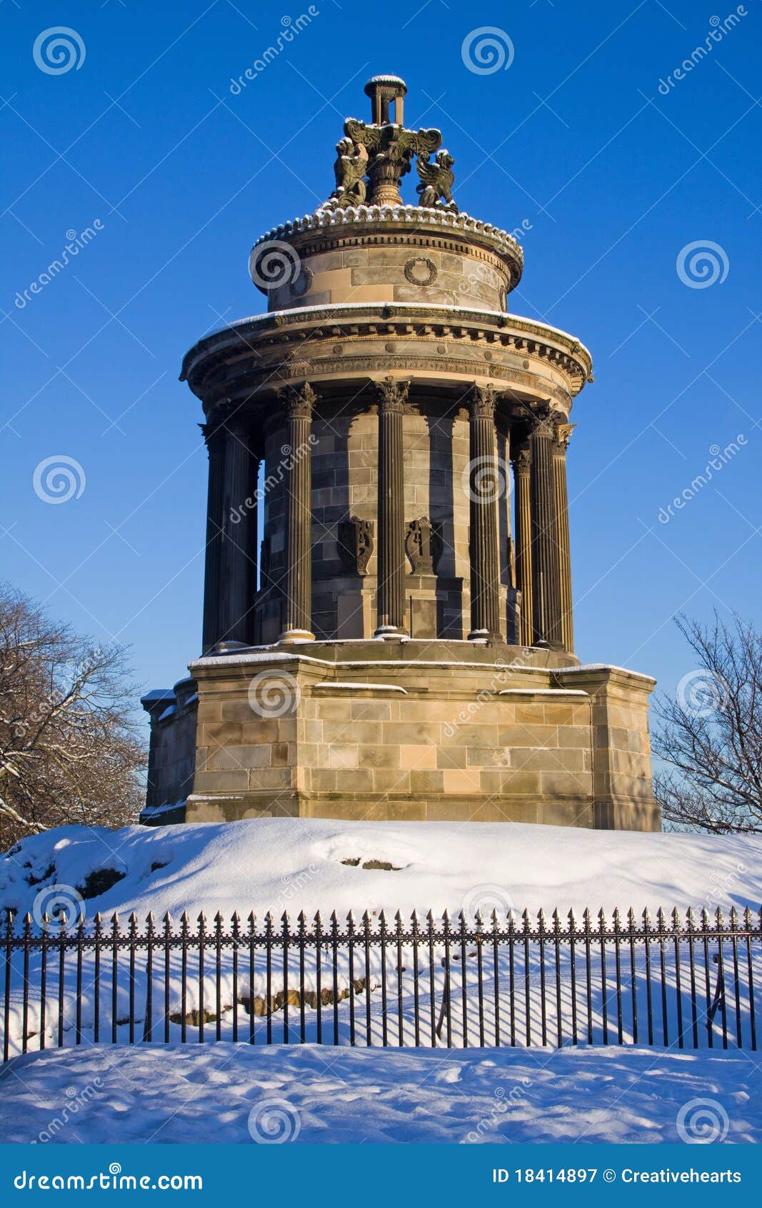 Burns Monument, Calton, Edinburgh Stock Image - Image of park, monument ...