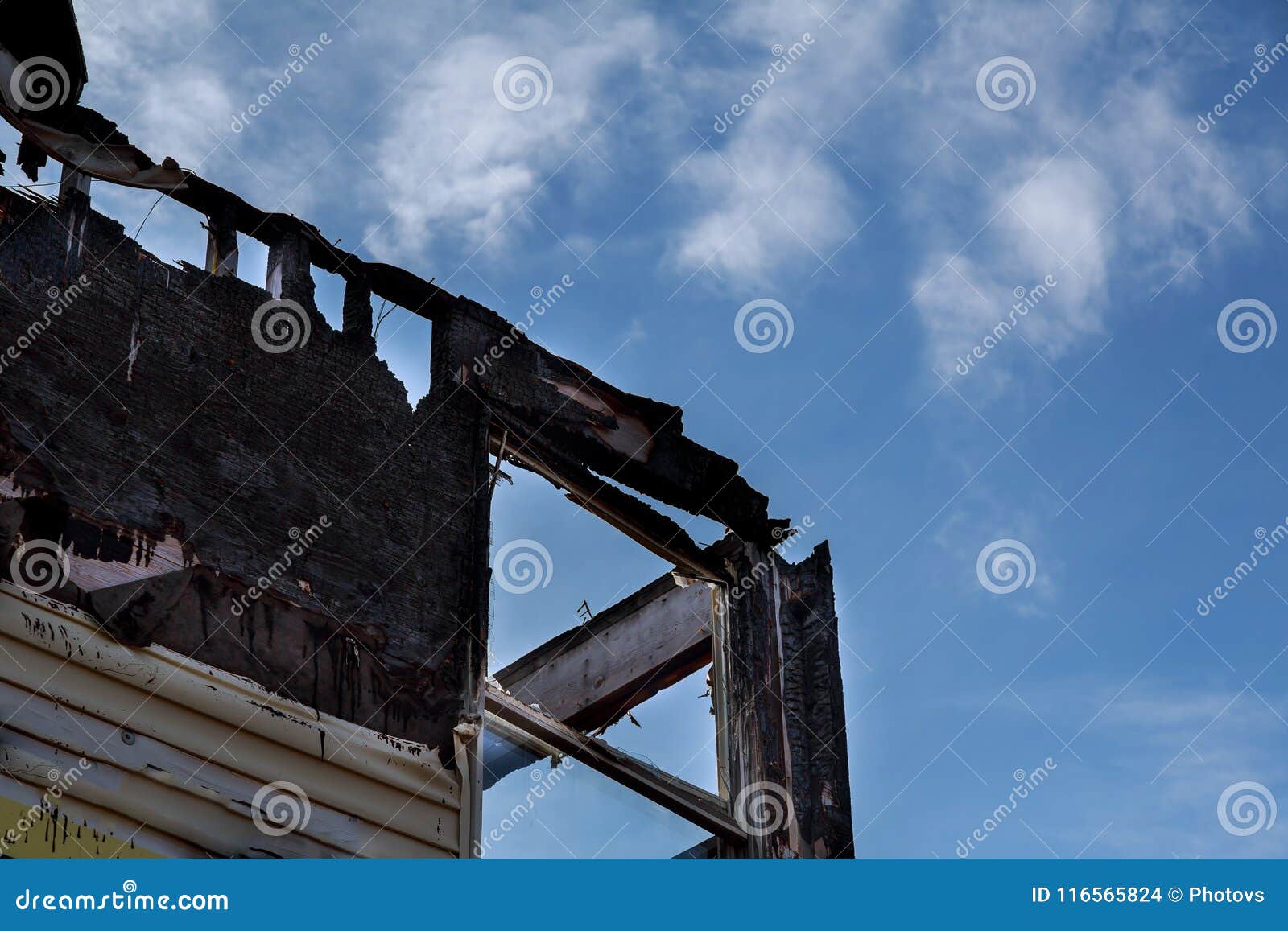 Burnt Black Room after Fire Burned-down House Stock Photo - Image of ...