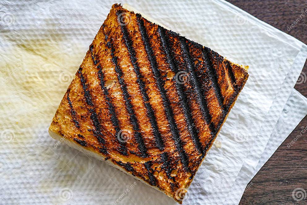 Burnt Bread from Sandwich Maker . Stock Photo - Image of cooking, lunch ...