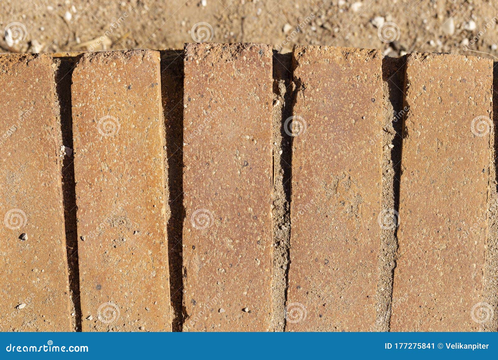 Burnt Brick. Wall with Rough Brickwork Stock Image - Image of ...