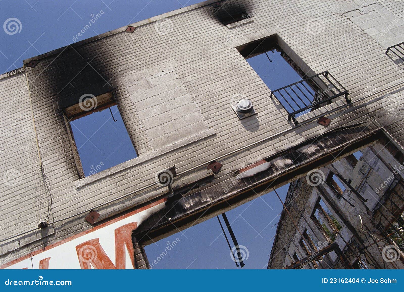 Burnt building stock photo. Image of destroyed, fire - 23162404