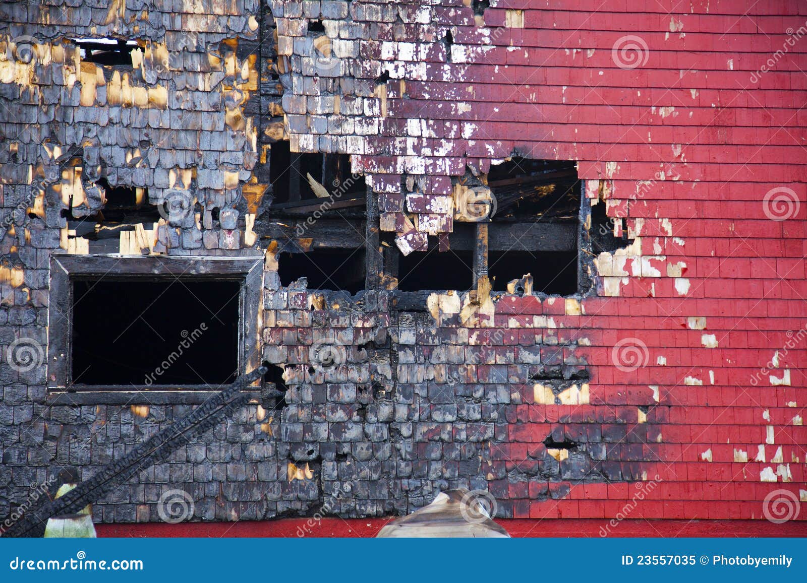 Burnt Building stock image. Image of destroyed, holes - 23557035