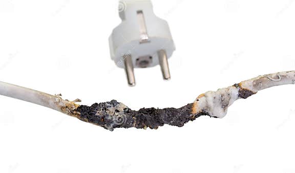 Burnt cable stock photo. Image of electrician, shock - 30992044