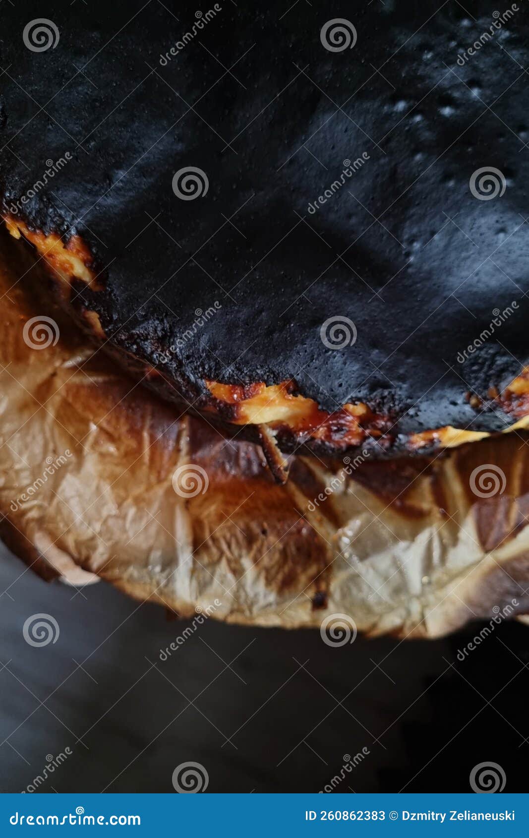 Burnt Cake or Pie after Cooking. Homemade Baking. Stock Image - Image ...