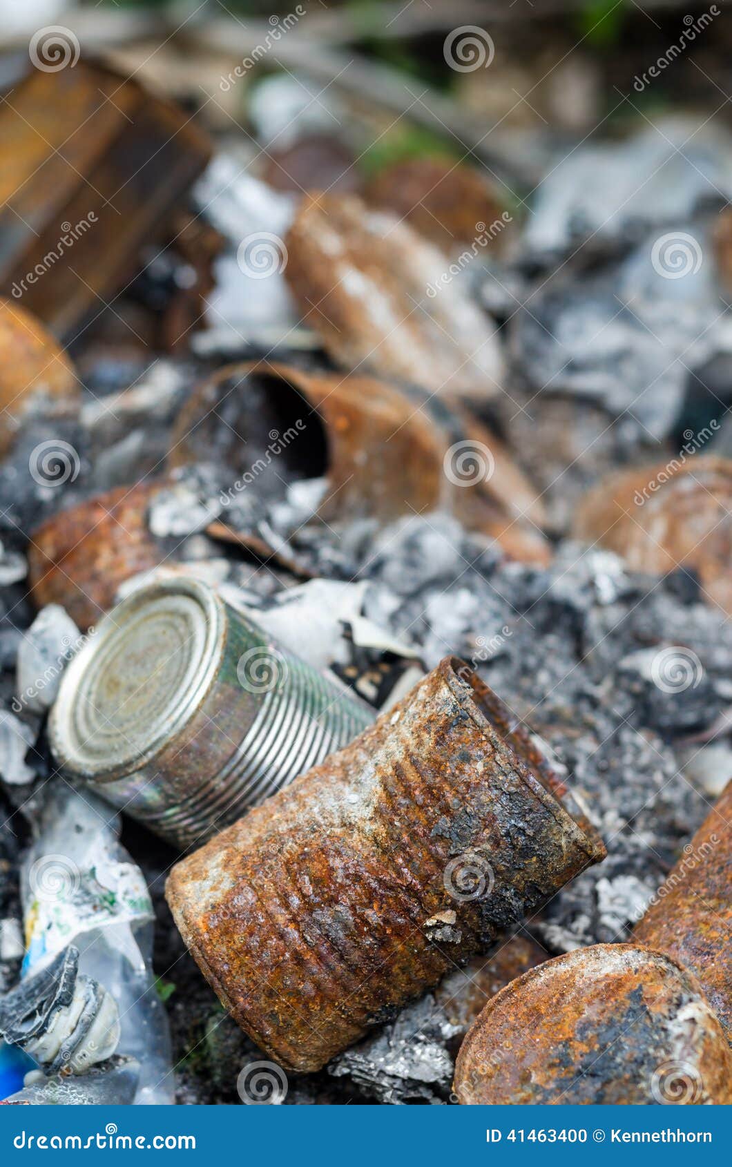 Burnt Cans stock photo. Image of metal, starving, trash - 41463400