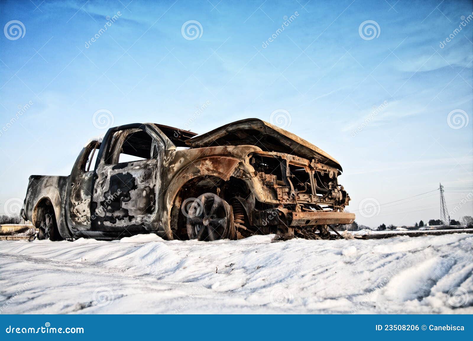 Burnt car stock photo. Image of burnt, trucks, motorcars - 23508206