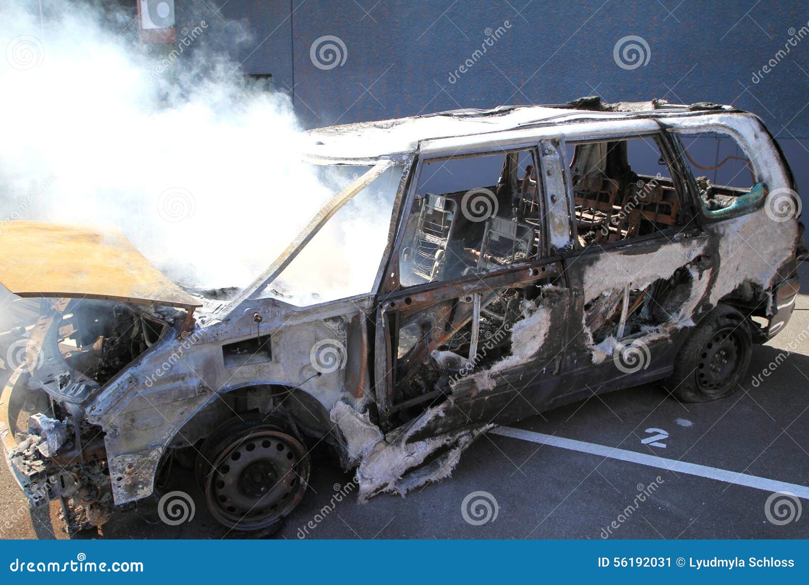 Burnt Car stock image. Image of enforcement, destruction - 56192031