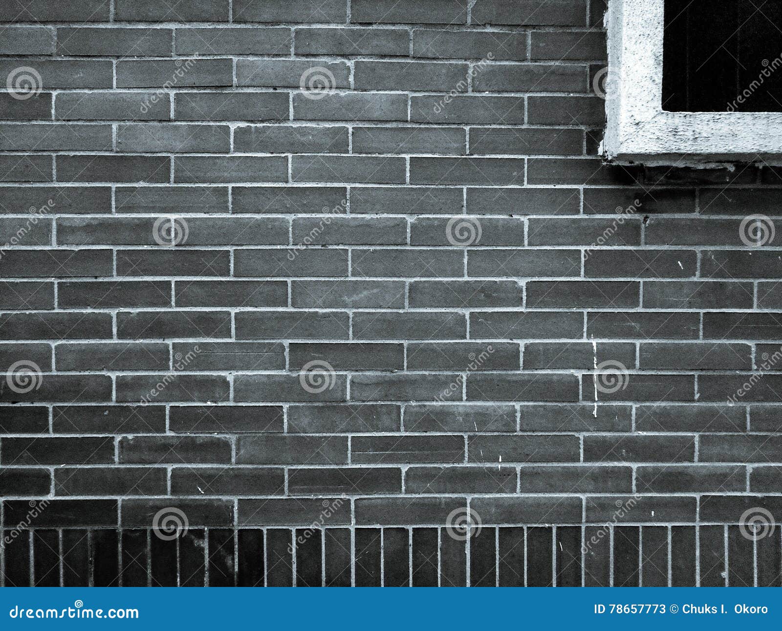 Burnt clay brick wall stock image. Image of door, glass - 78657773