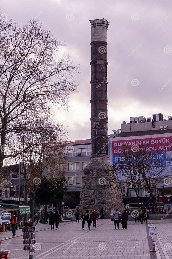 Burnt Column, Istanbul, Turkey Editorial Stock Photo - Image of culture ...