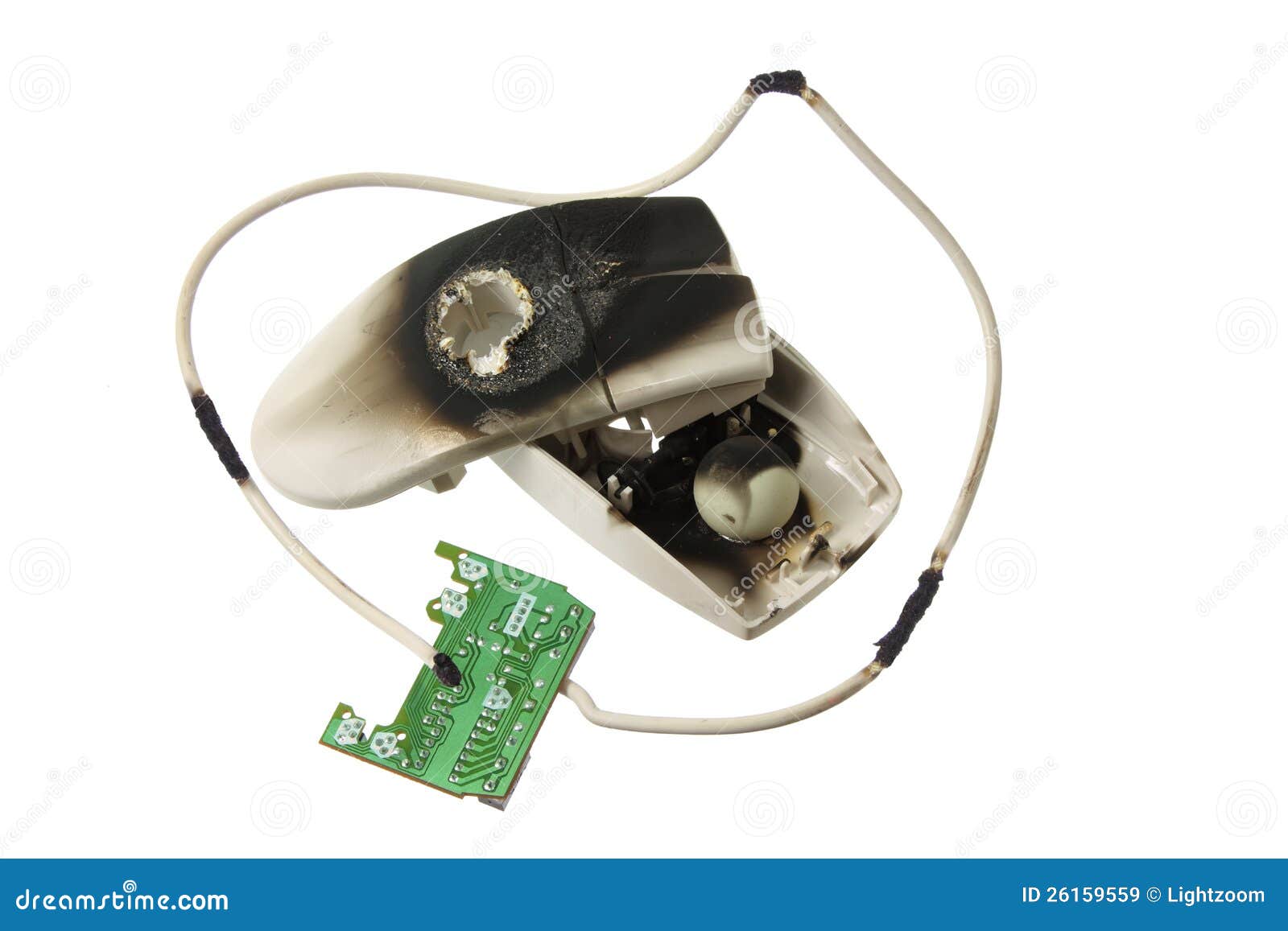 Burnt Computer Mouse stock image. Image of circuit, accident - 26159559
