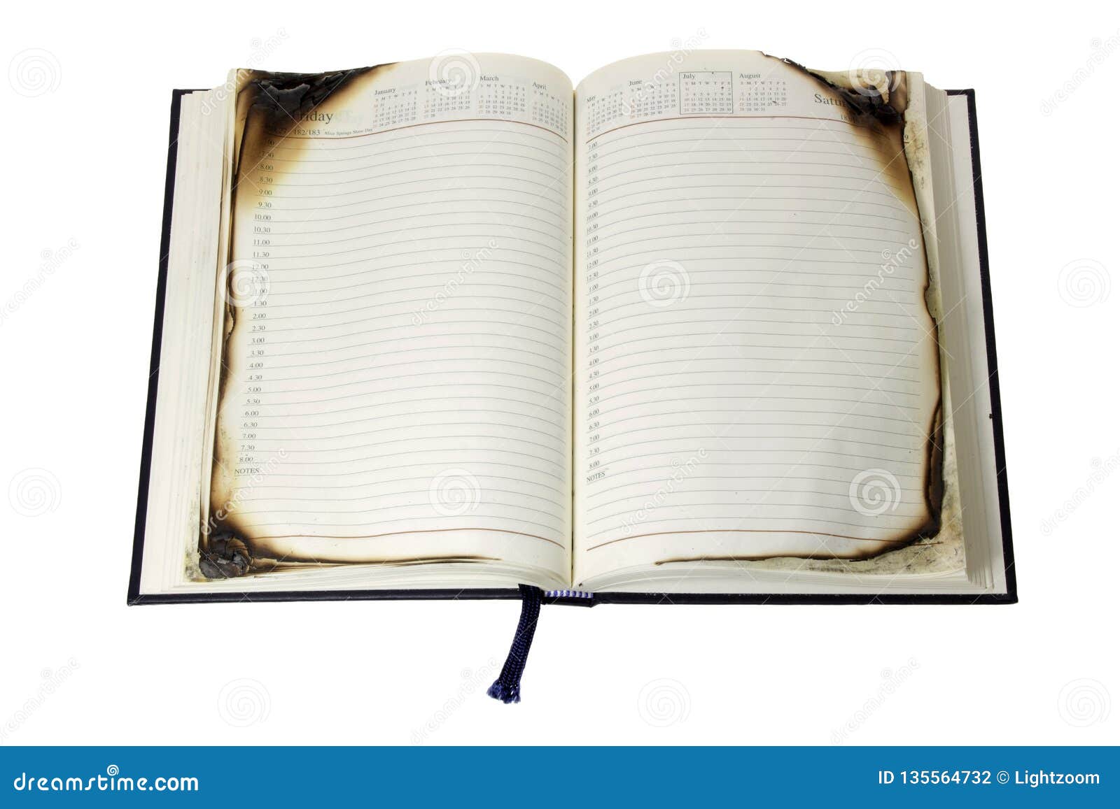 Burnt Diary stock photo. Image of still, planner, organizer - 135564732