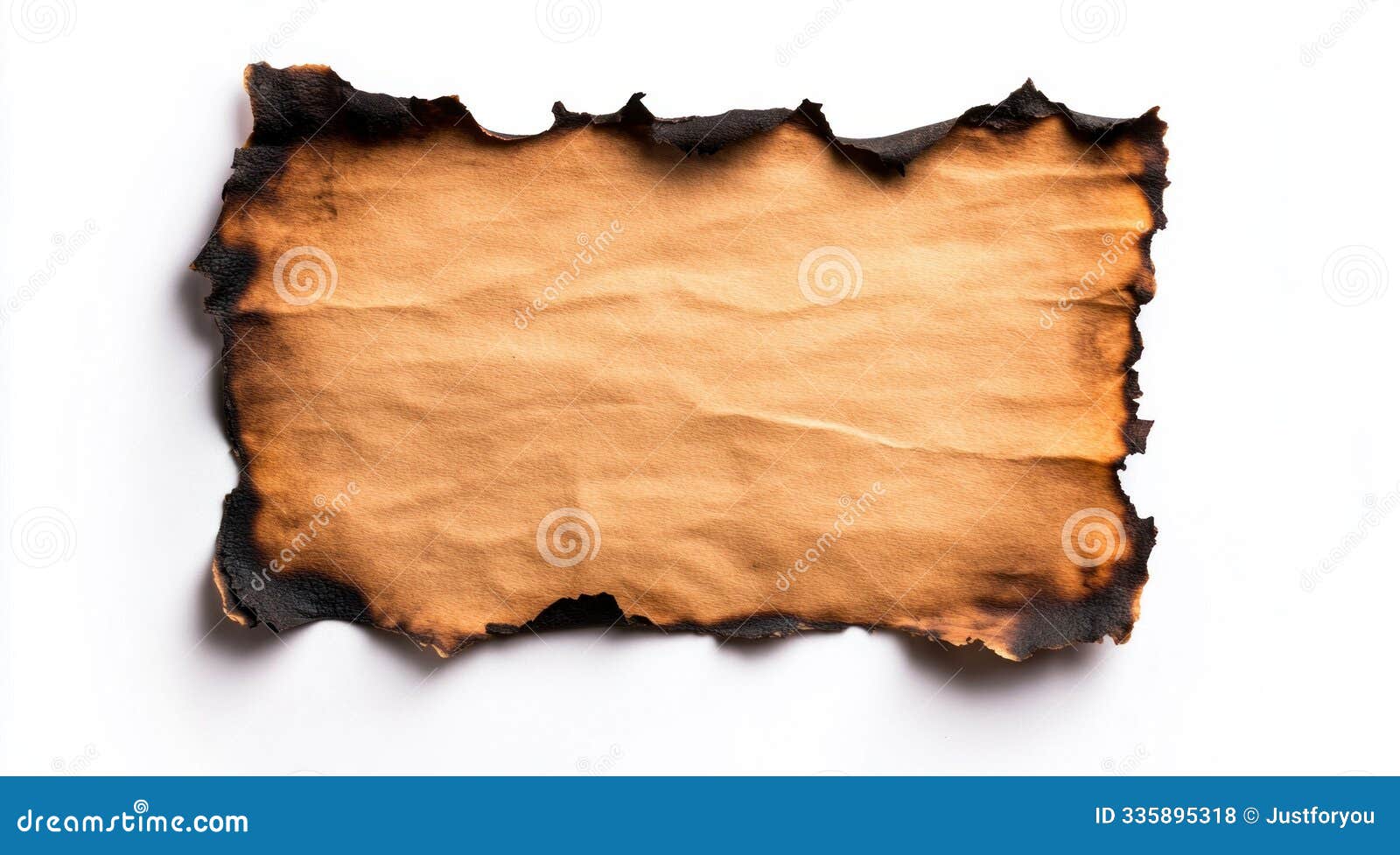 Burnt Edged Scroll Isolated on White Background Stock Illustration ...
