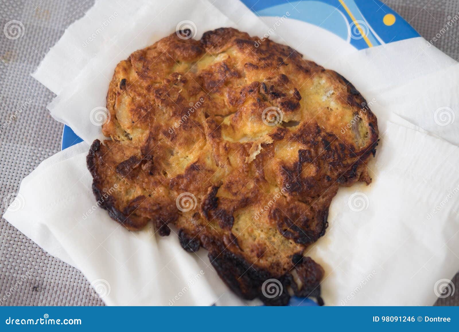 Burnt egg on dish stock photo. Image of burned, food - 98091246