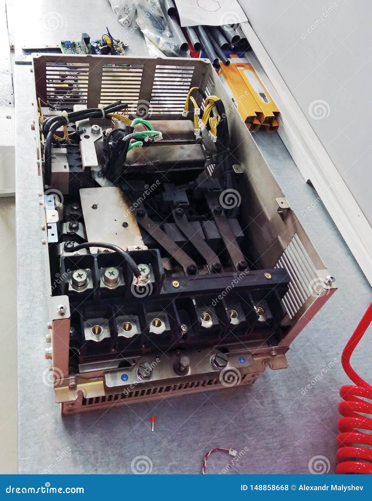 Burnt electrical equipment stock photo. Image of electric - 148858668